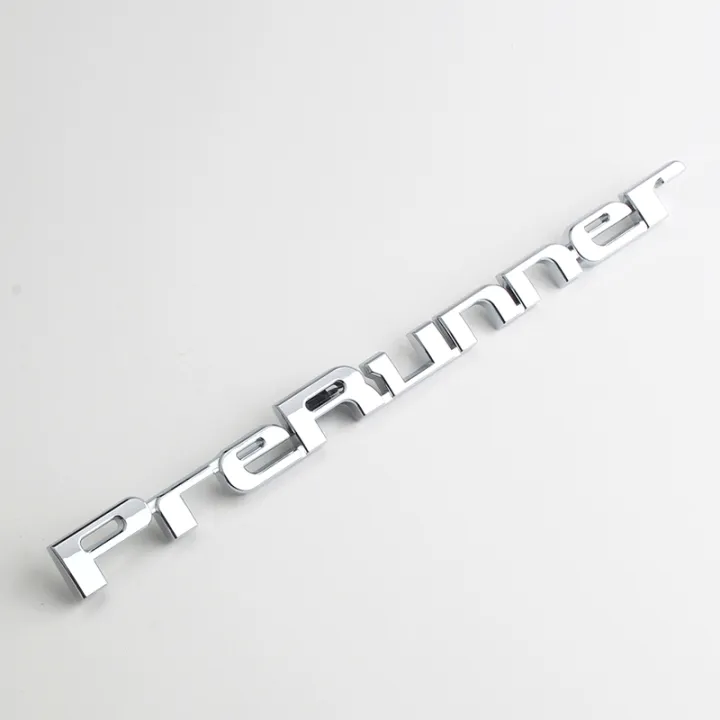 28cm Letter emblem sticker for PreRunner Toyota Hilux Silver badge rear ...