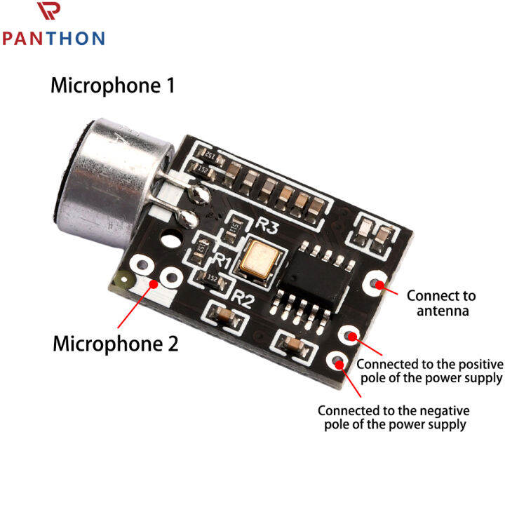 【💕Ready Stock🎉】PANTHON Wireless MIC Core Board DC2.4-4.3V PCB Module FM ...