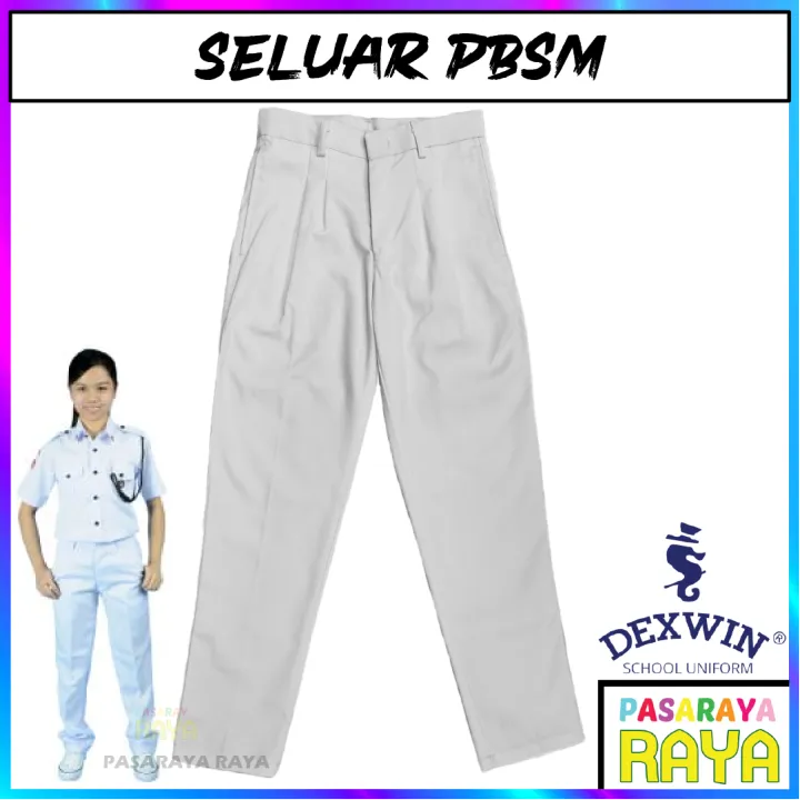 𝓓𝓮𝔁𝔀𝓲𝓷 SELUAR PUTIH PANJANG PBSM SEKOLAH SELUAR PUTIH COTTON WHITE LONG ...