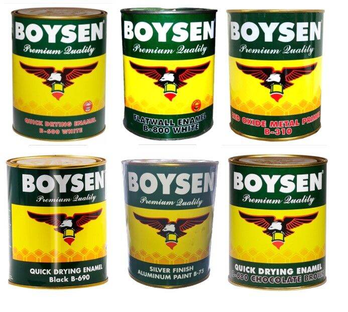Boysen White, Black, Chocolate Brown, Flat Wall Enamel white, Red Oxide ...