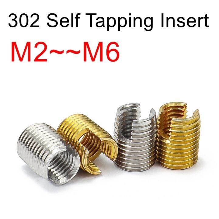 Self Tapping insert nut Bushing 302 slotted type Wire Thread Repair ...