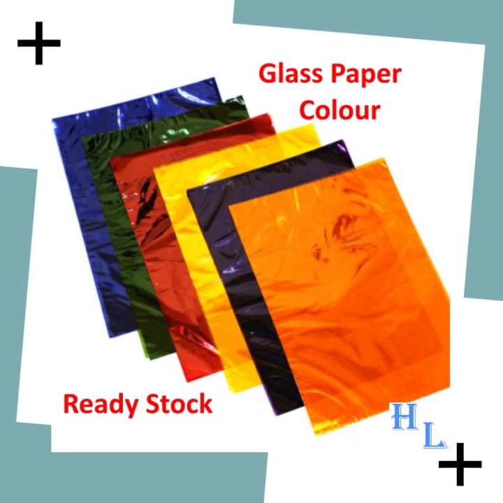 1 sheet Glass Paper Crafts Gift Hamper Wrapper DIY/ Pembalut hamper OPP ...