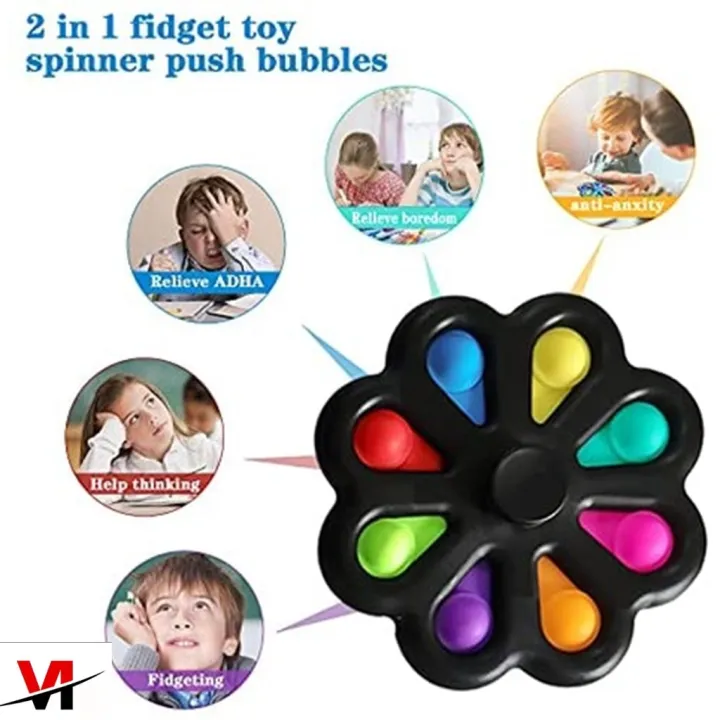 vita Fidget Spinner Pop It Simple Dsimple Fidget Toys Sensory Bubble ...