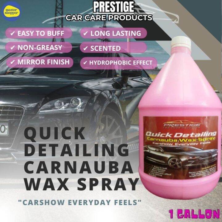 Prestige Quick Detailing Carnauba Wax Spray 1 Gallon Easy Buff Non Greasy Mirror Finish ...