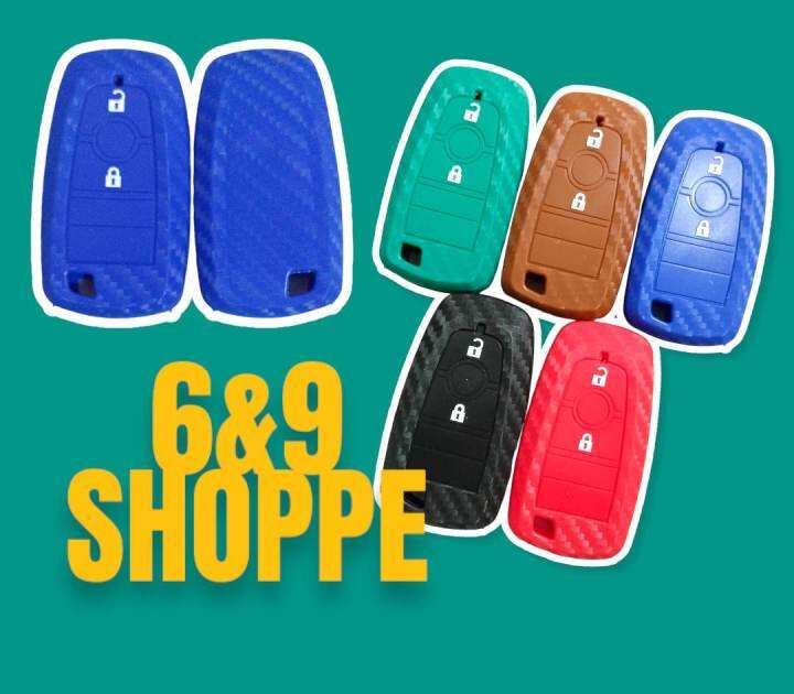 Carbon Fiber Silicone Key Cover with Keychain for Ford Ranger Raptor ...