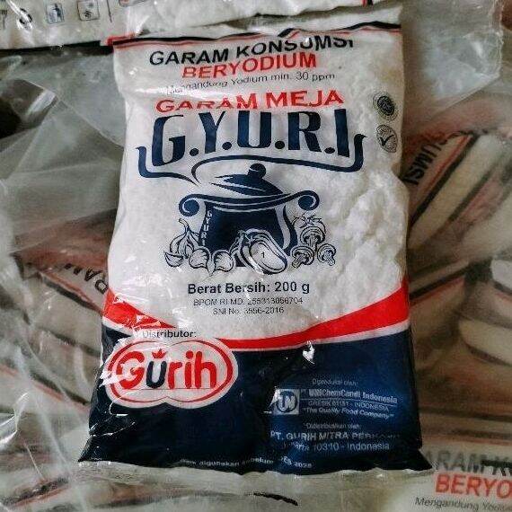 GYURI Garam Dapur Halus 200gr beryodium Halal Murah Bergizi | Lazada ...