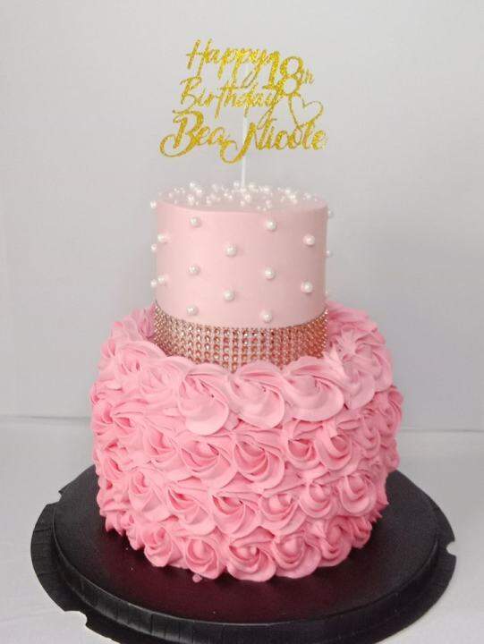 Debut Cardstock Cake Topper Customized Theme Medium 5-6 inches 1 color ...