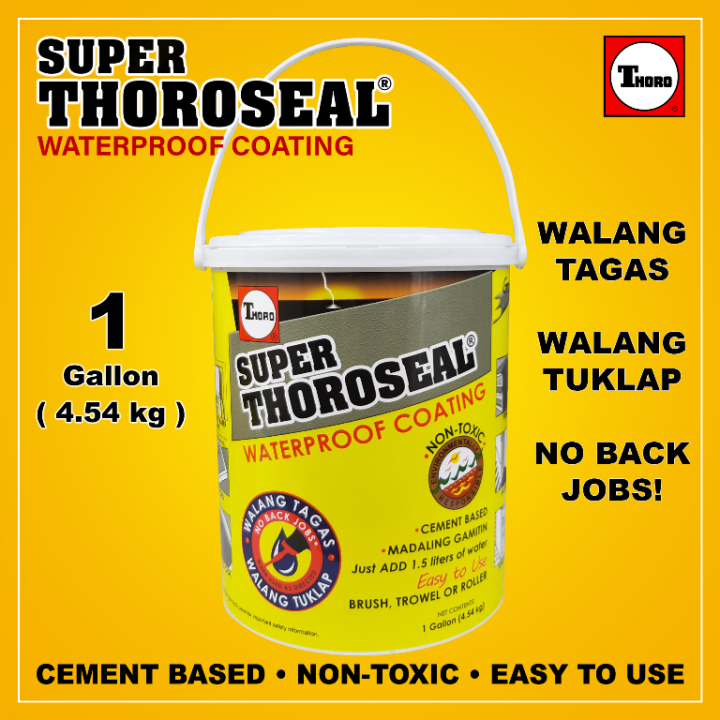 Super Thoroseal Gray 1 Gallon (4.54kg) Waterproof Concrete-Based ...