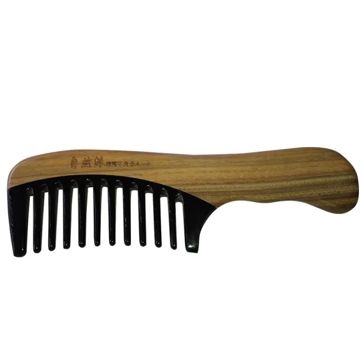 Ox Horn Green Sandalwood Wooden Handle Comb | Lazada PH