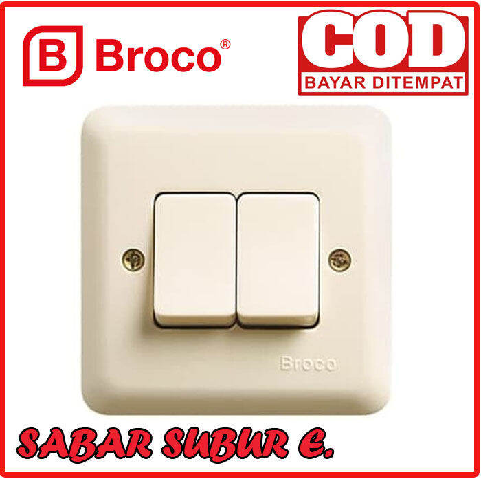 Saklar Seri BROCO New Gee IB Tanam Double Switch .SNI | Lazada Indonesia