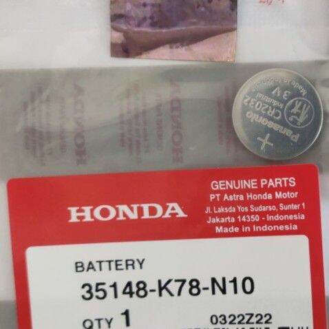 Battery Remote 3V Honda Vario Scoopy LED ADV PCX 150 35148-K78-N10 ...