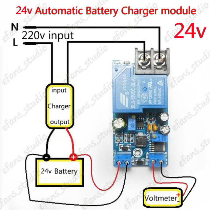 Dc 12v/ 24v/ 36v/ 48v 30a Automatic Charger Protection Module Auto ...