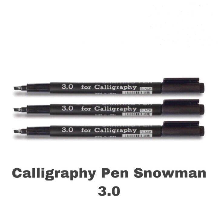 Calligraphy Pen Snowman 3.0 Black Hitam / Drawing Pen / Calligraphy ...