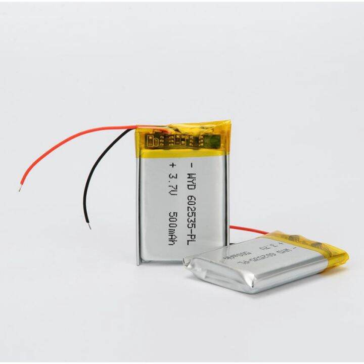 12PCS 3.7V 500mAh 602535 Lithium Polymer Li-Po li ion Rechargeable ...