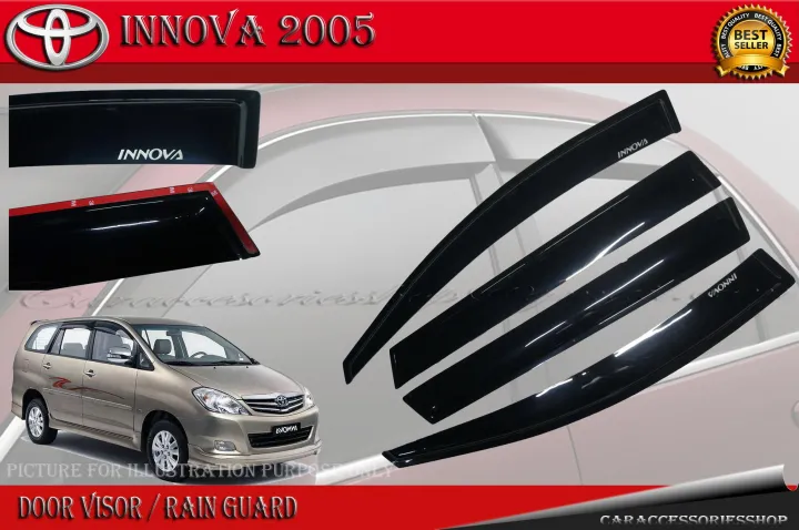 TOYOTA INNOVA 2005 UP CAR RAIN / WIND / DOOR VISOR SIDE WINDOW ...