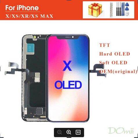 Original GX Soft OLED LCD สำหรับ iPhone E X Pantalla จอแสดงผลสำหรับ XR ...