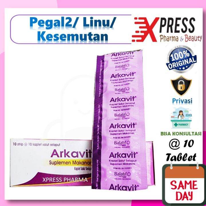 ⚡XPRESS⚡ Arkavit STRIP Vitamin Daya Tahan Kaplet Tubuh Arkafit Akavit C ...