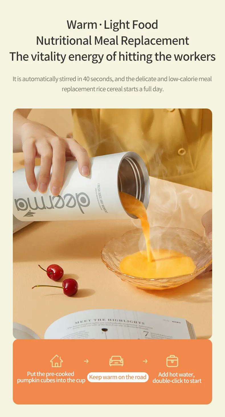 Deerma Cordless Juicer NU90 Portable Blender Mixer Machine 1500mAh Usb ...