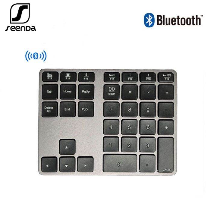 SeenDa 35 Key Numeric Keypad Wireless Bluetooth-compatible 5.0 Number ...