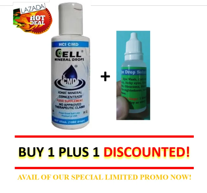 BUY HCI CMD CELL MINERAL DROPS 65ML + EYE SOLUTION 15ML (discounted ...