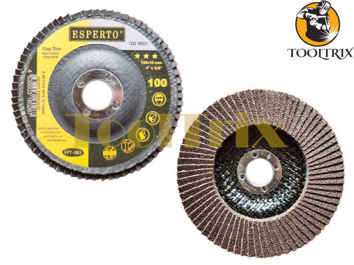 Flap Disc ESPERTO (Sold per box-10pcs per box) #24, #36, #60, #80, #100 ...