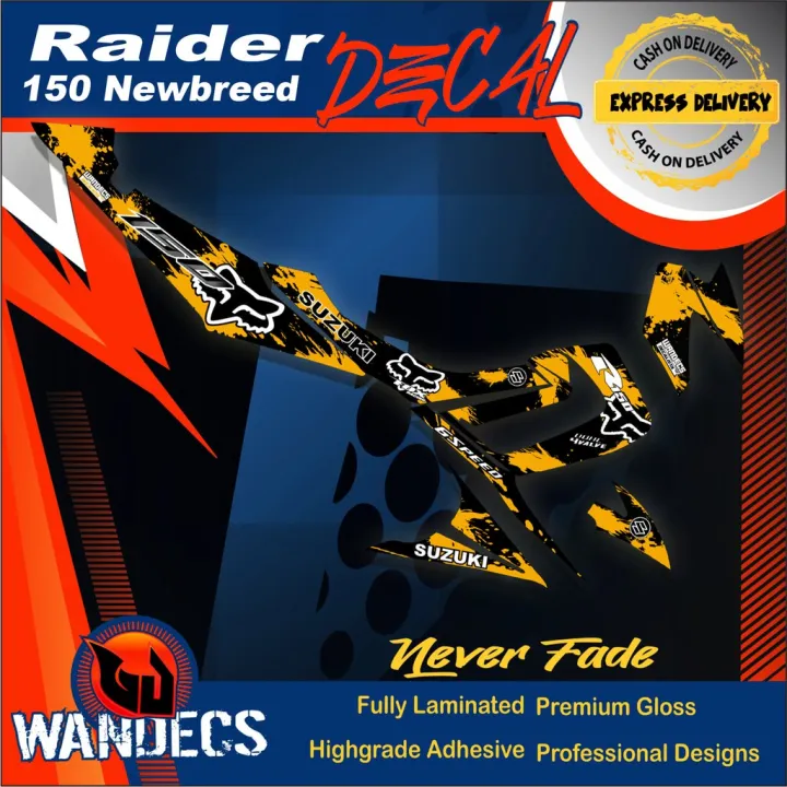 sticker decals motorcycle Raider 150 New Breed Decals FOX DESIGN ...
