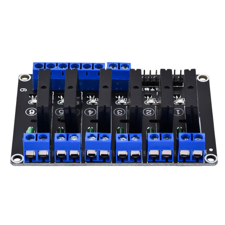 5V 2A 6 Channel Solid State Relay Module High Level Trigger DC-AC High ...