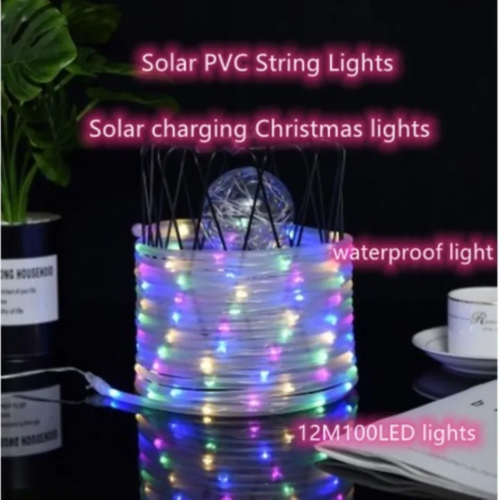 Solar PVC Tube Copper Wire Christmas Lights Outdoor Waterproof ...