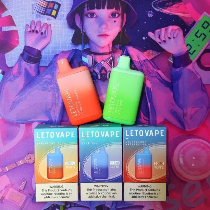 LETOVAPE 12ML Rechargeable 50mg NIC Disposable vape 5000 puff 650mAh pk ...