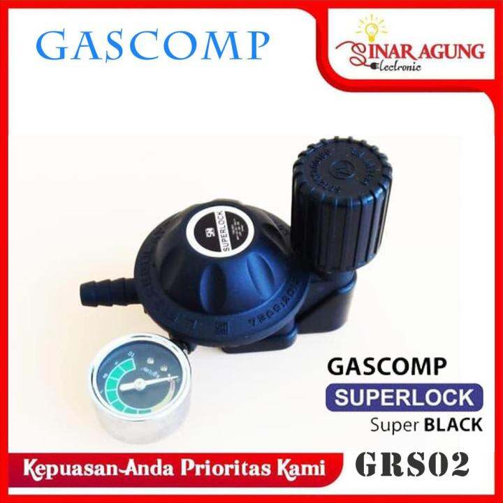 GASCOMP SUPERLOCK REGULATOR GRS02 / GRS-02 [ORIGINAL] BLACK | Lazada Indonesia
