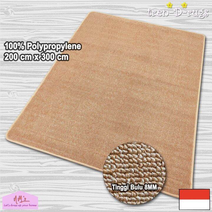 Karpet polypropylene polos tuffted loop pile jumbo lantai ruang tamu ...