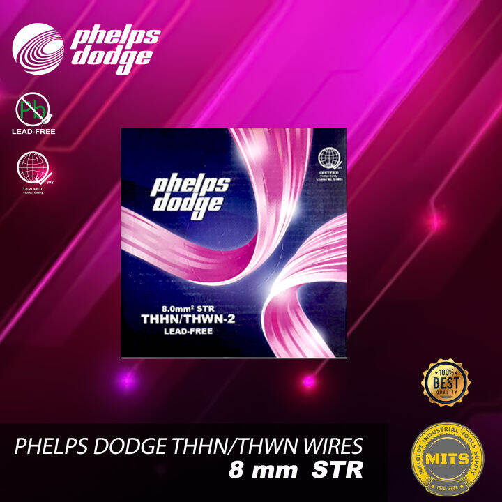 Phelps Dodge THHN / THWN-2 Stranded Wire Gauge #8 8.0mm² (Per Box 100 ...