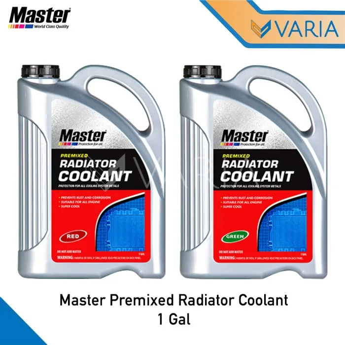 Master Premixed Cairan Radiator Coolant Galon 1 Gal Mobil Motor ...