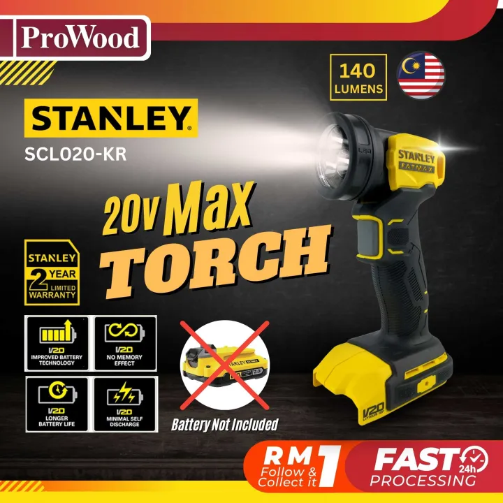 STANLEY LED Cordless Torch Light Rechargeable Lithium Battery Led ...