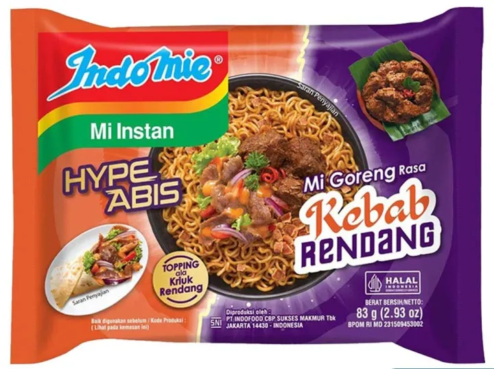 INDOMIE GORENG KEBAB RENDANG 83 GR | Lazada Indonesia