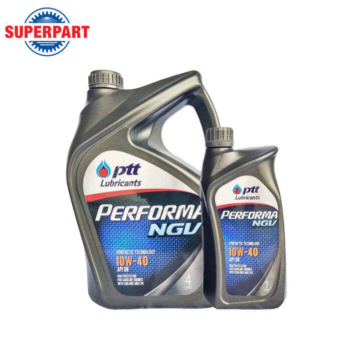 น้ำมันเครื่องเบนซิน/แก๊ส PTT PERFORMA NGV NP (10W-40) 4L แถม 1L (403763) | Lazada.co.th