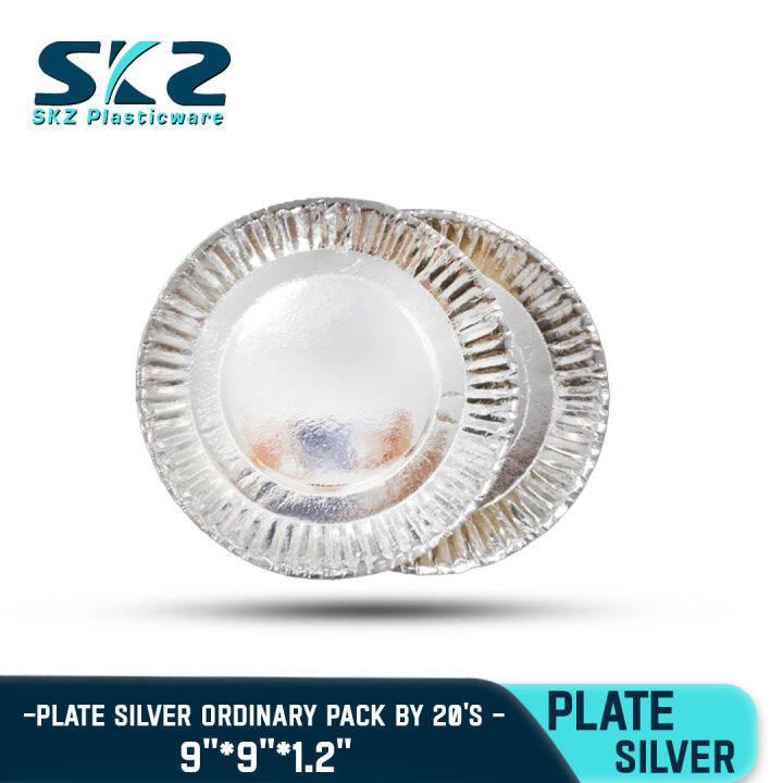 DISPOSABLE PAPER PLATE ORDINARY SILVER LAMINATED | Lazada PH