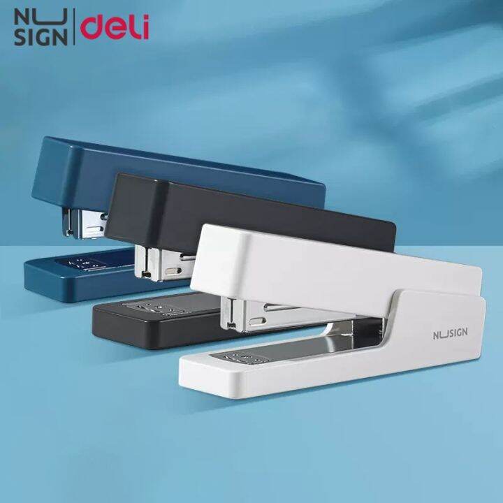 Nusign by Deli Stapler Effortless Stapler Metal Pull Bar Office School ...