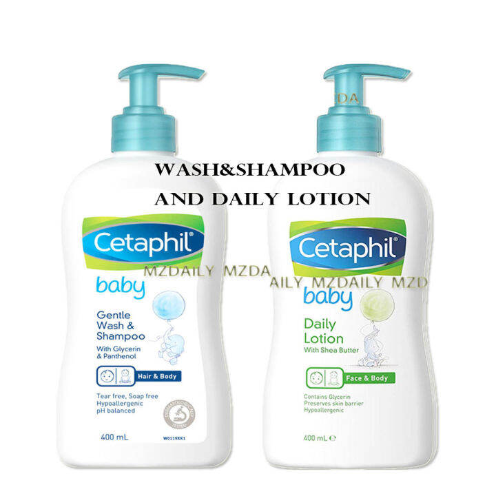( 2 IN 1 ) NEW Cetaphil baby Gentle Wash and Shampoo 400ml + Daily ...