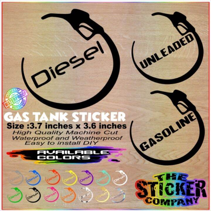 Gas tank sticker Diesel Unleaded Gasoline CAr sticker（Available from 2 ...
