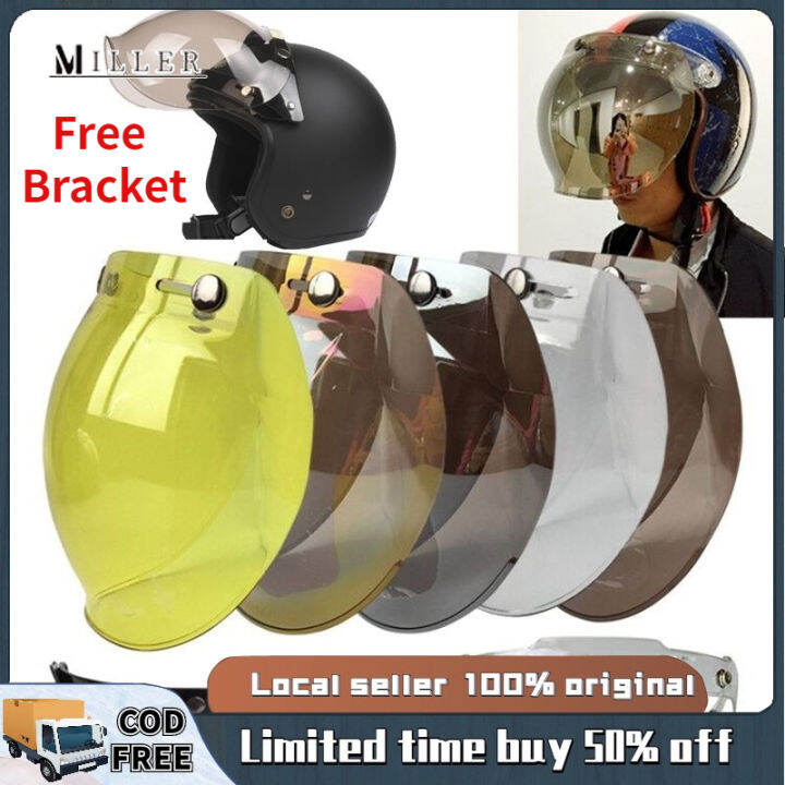 【LOCAL SHIP】Retro 3-snap Sunscreen Sun Shield Visor Bubble Mirro for ...