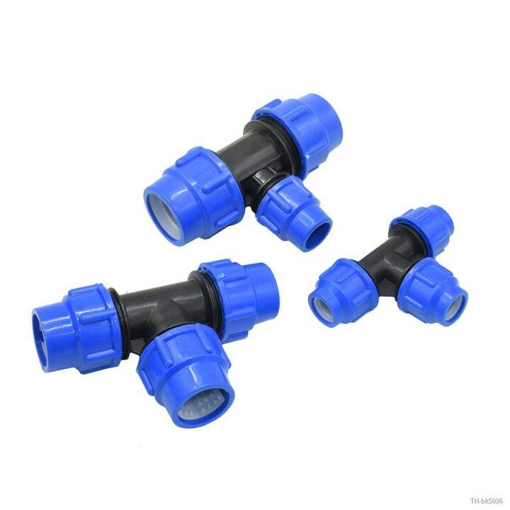☃ Pe Pipe Tee Quick Connector 20/25/32/40/50/63mm Reducing Connector 3-Way Water Splitter Tap ...