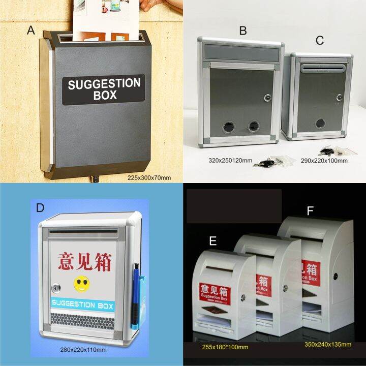 Solid & Durable Plastic Office Suggestion Box Business Letterbox ...