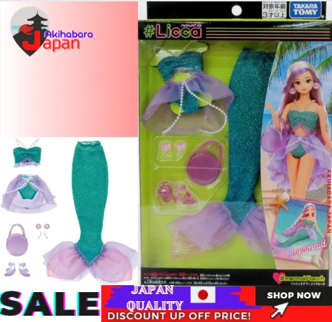 [100％ Japan Import Original]Licca-chan Dress #Licca #Mermaid Beach Wear ...