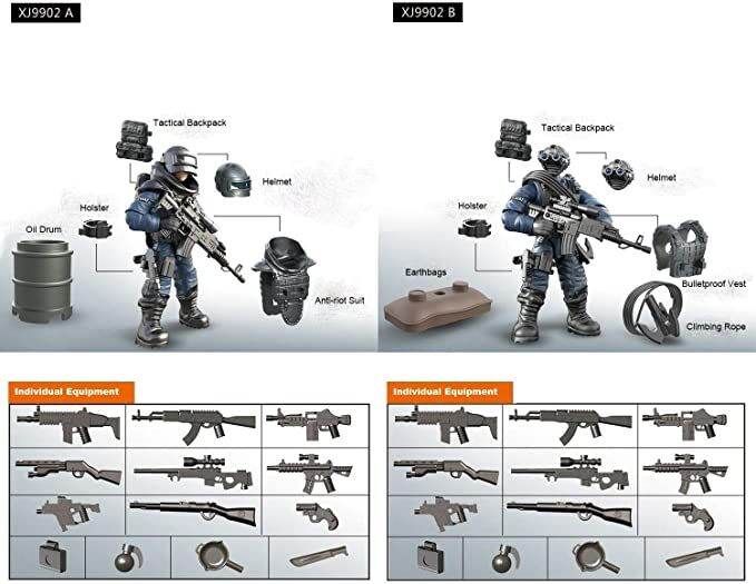 YEIBOBO ! Special Forces Mini Military Action Figure with Weapons and ...