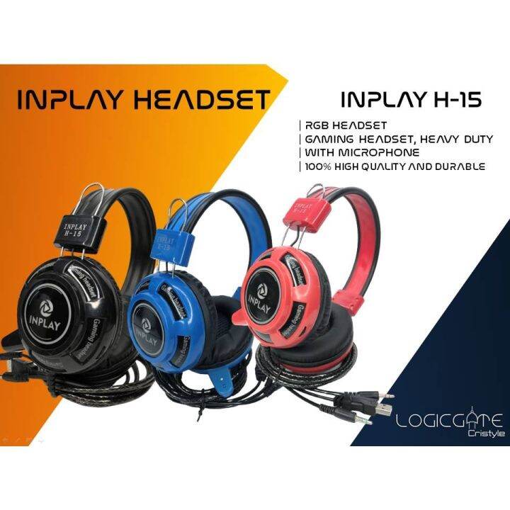 INPLAY H-15 GAMING HEADSET WITH MICROPHONE | Lazada PH