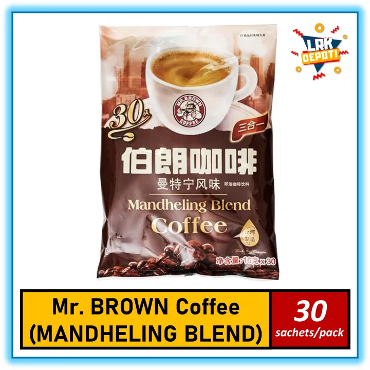 Mr BROWN Taiwan 3 in 1 Instant Coffee (MANDHELING BLEND) - 30 pcs ...