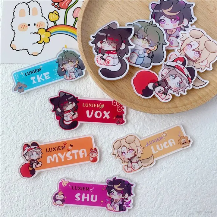 ANYCOLOR Vtuber Badge Anime Brooch LUXIEM Pin Luca Mysta Ike Shu ...