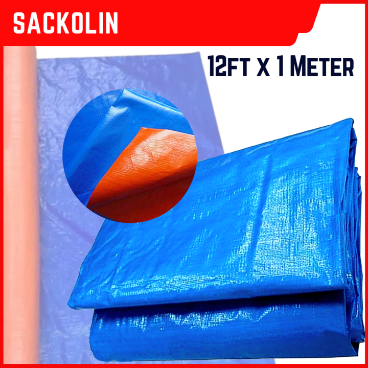 Sakolin tolda 12 Feet x 1 meter Blue/Orange Construction Cover ...