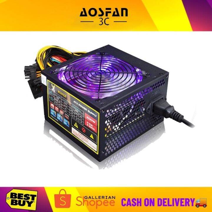 【Hot sale】 SYCAT Power Supply Computer 400 Watts True Rate PSU For PC ...